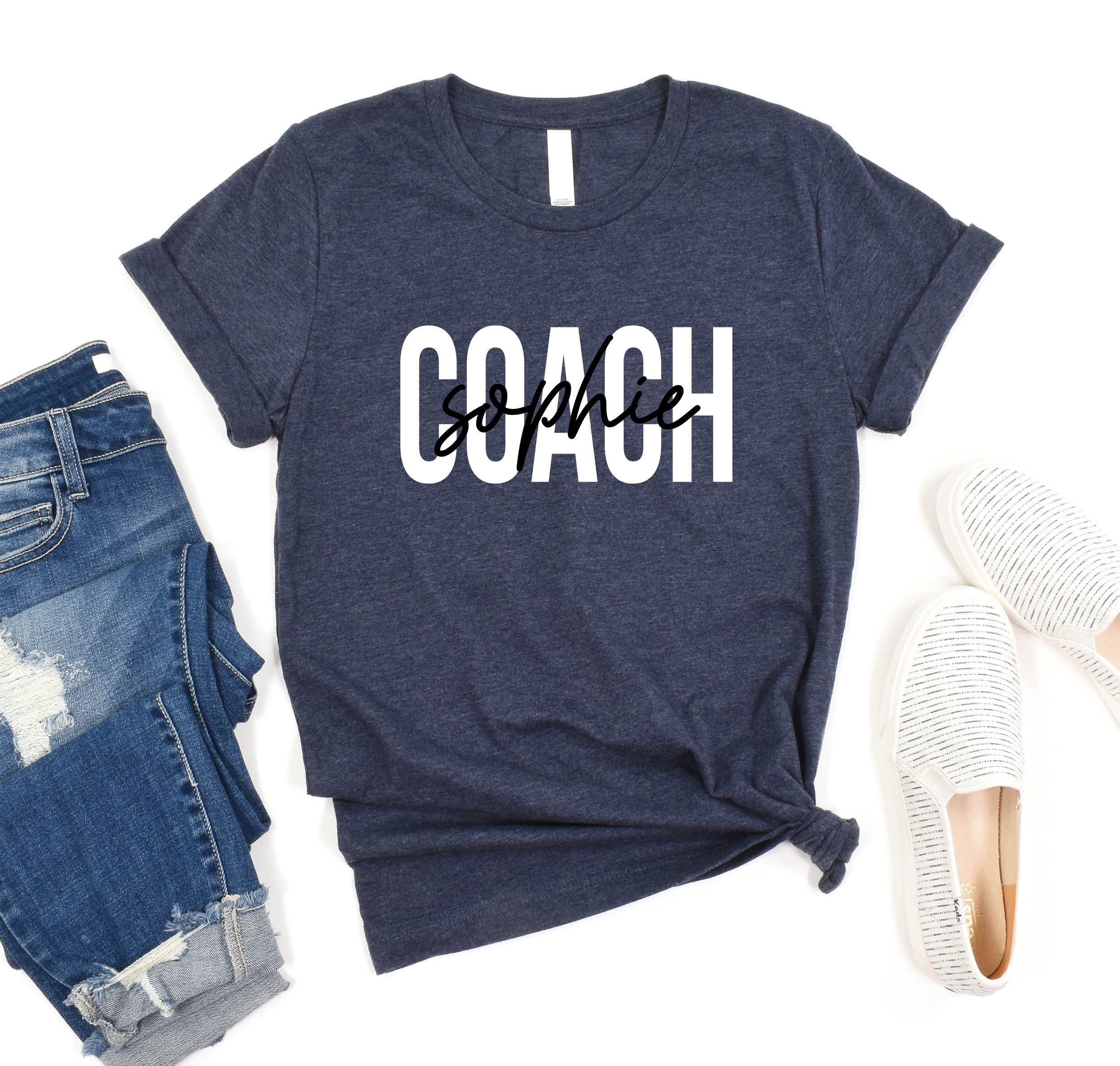 Personalized Coach Shirt, Cheer Coach Shirt, Coach Name Tshirt, Custom ...