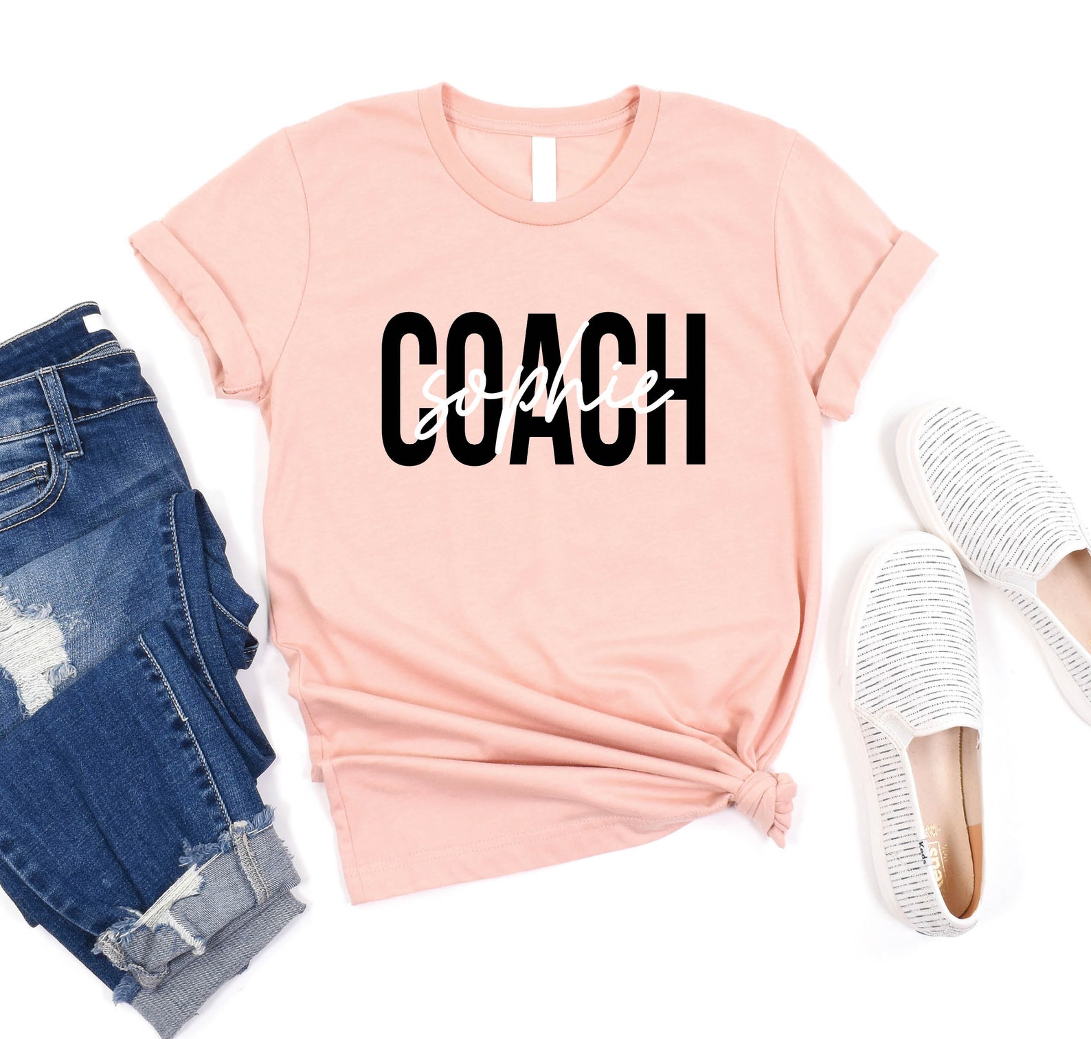 Personalized Coach Shirt, Cheer Coach Shirt, Coach Name Tshirt, Custom ...