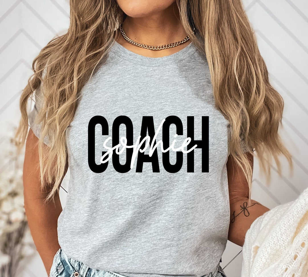 Personalized Coach Shirt, Cheer Coach Shirt, Coach Name Tshirt, Custom ...