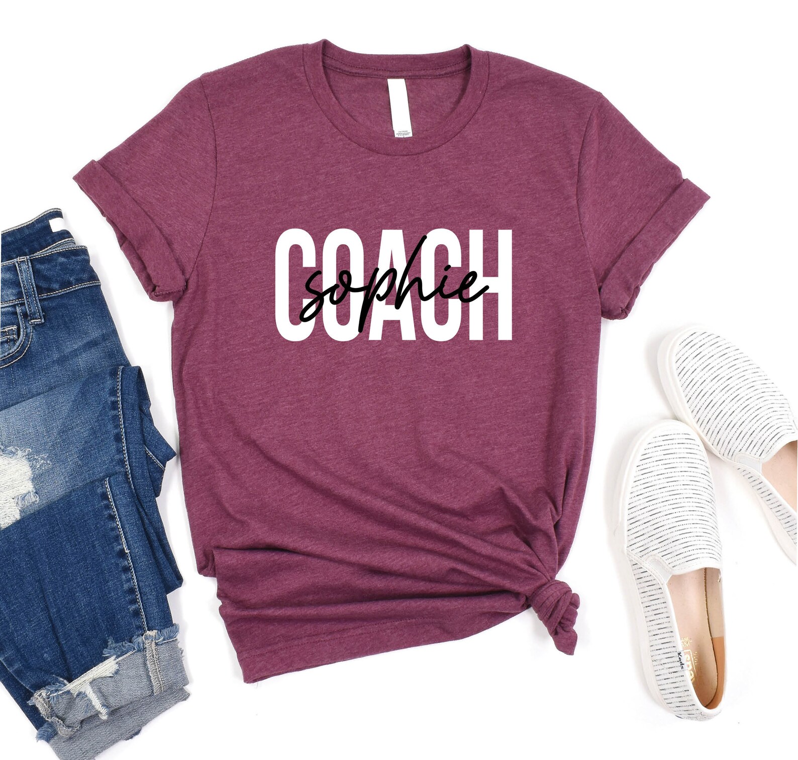 Personalized Coach Shirt, Cheer Coach Shirt, Coach Name Tshirt, Custom ...
