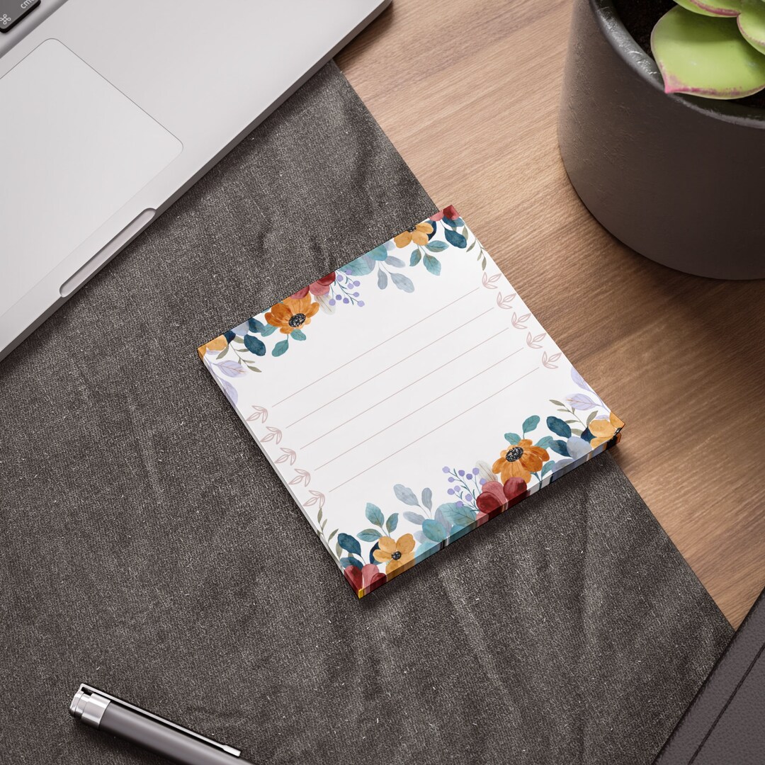 3x3 Post-it® Note: Modern Floral Notes for Office, Home, and School ...