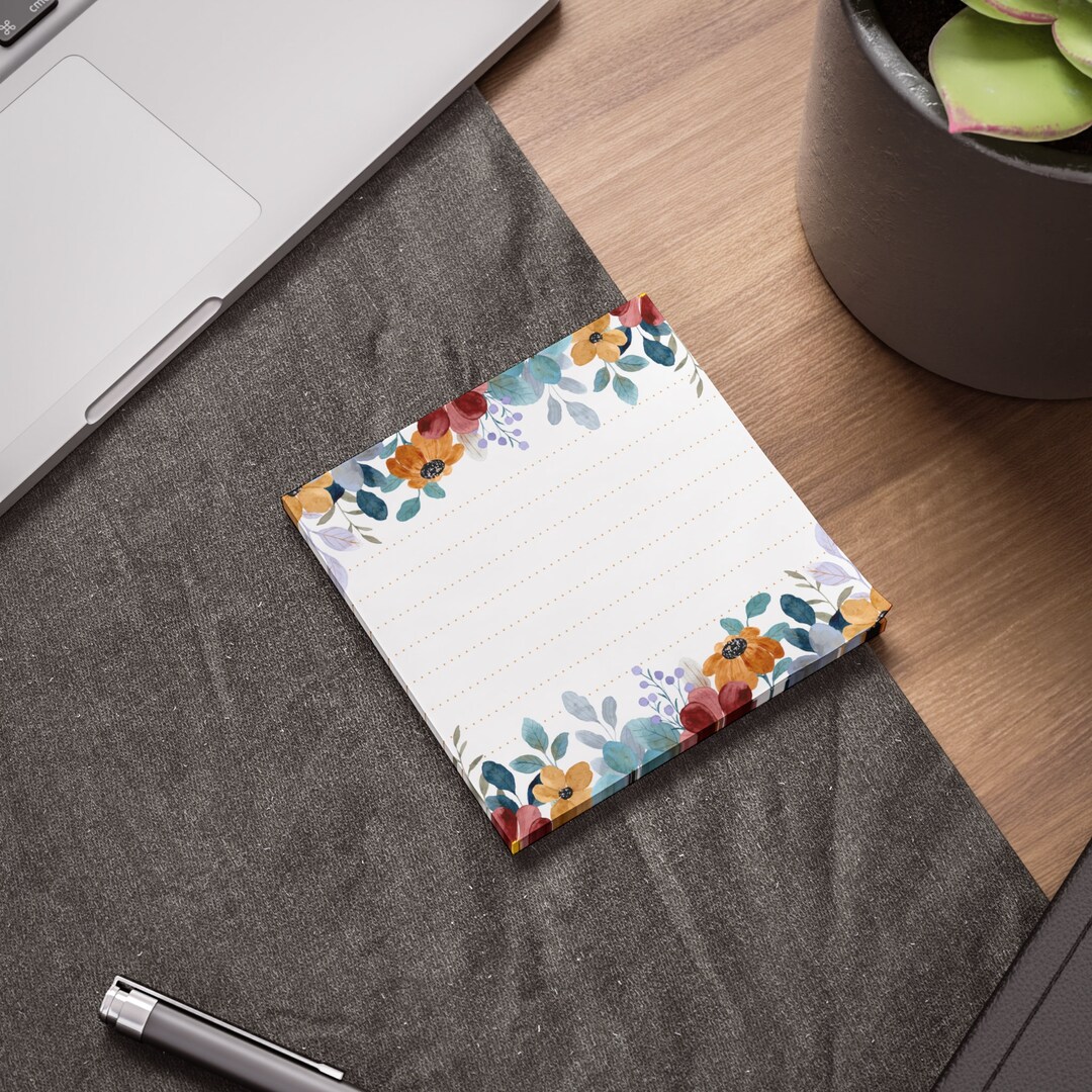 3x3 Post-it®note: Modern Floral Notes for Office, Home, and School ...