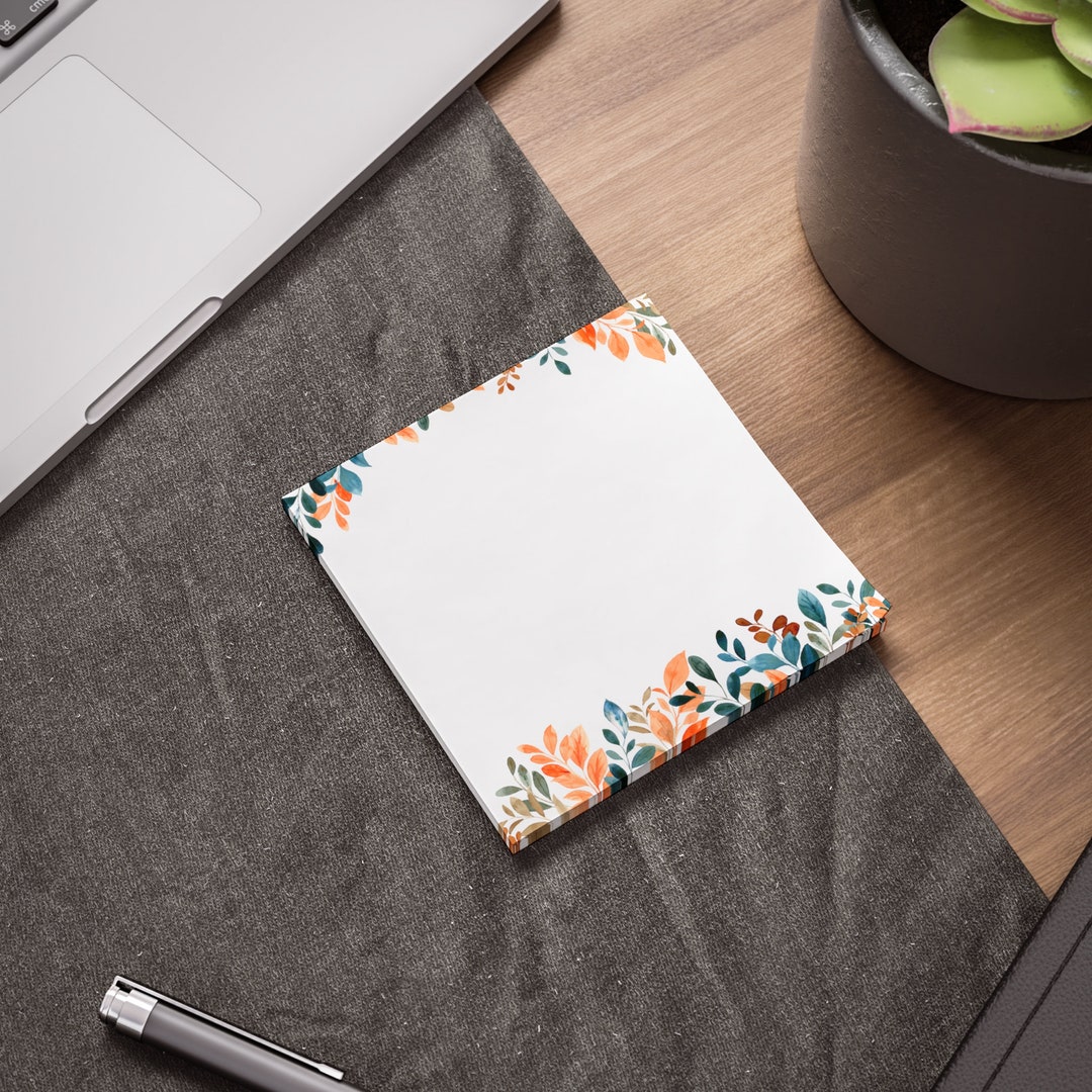 Elegant 3x3 Post-it®notes: Modern Floral Notes for Office, Home, and ...
