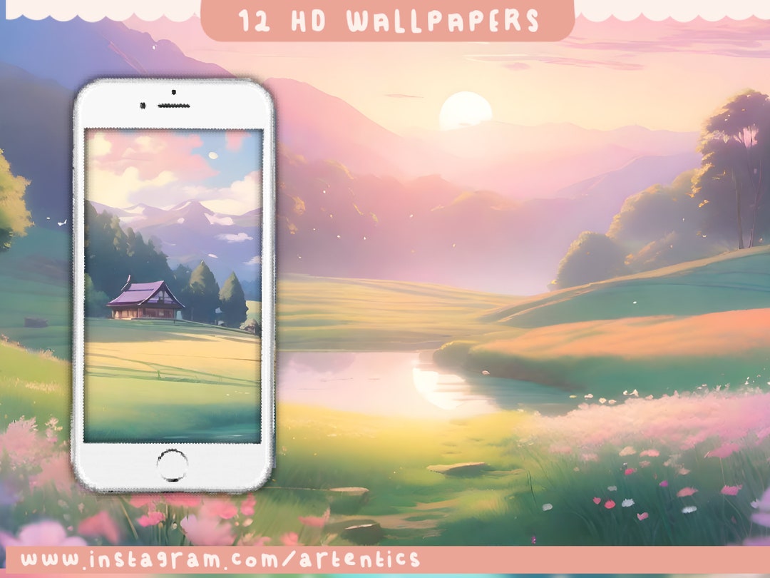 Studio Ghibli Inspired Pastel Lofi Cute Kawaii Wallpaper, 4k High ...