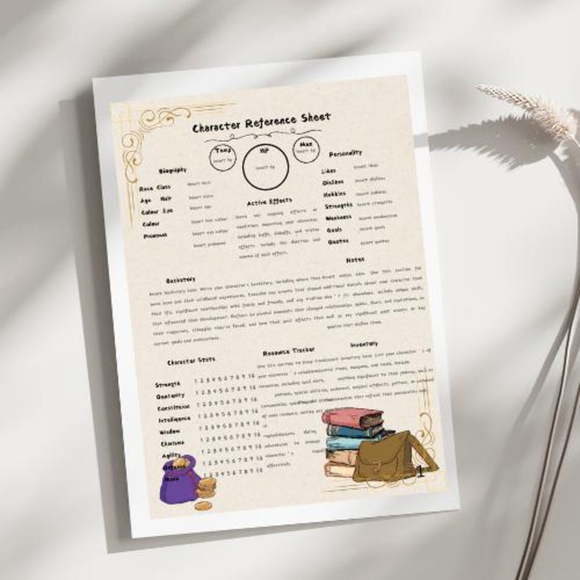 Dungeons and Dragons Fillable Custom NPC Card Tracker, Dm/dungeons ...