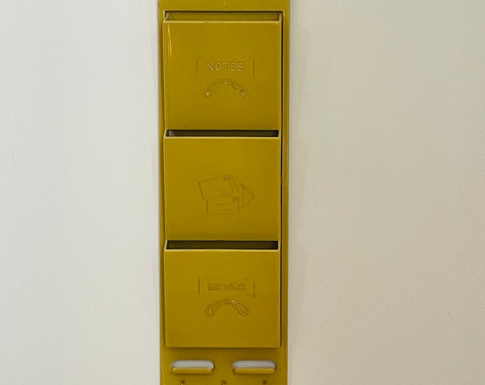 Mustard YELLOW Plastic MAIL SORTER, Wall Hanging, 3 Pocket, Wall ...