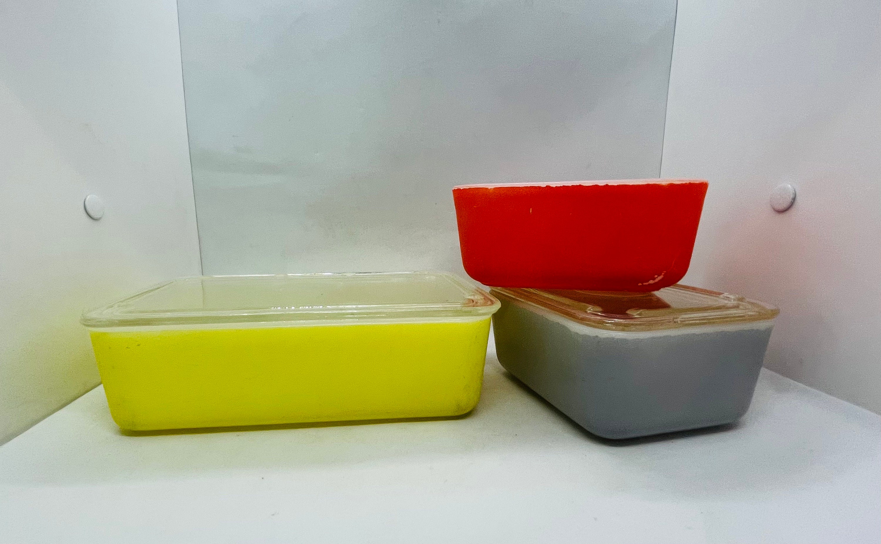 Mck 1940's REFRIGERATOR Food Savers Set of 3, Pre-date Pyrex - Etsy