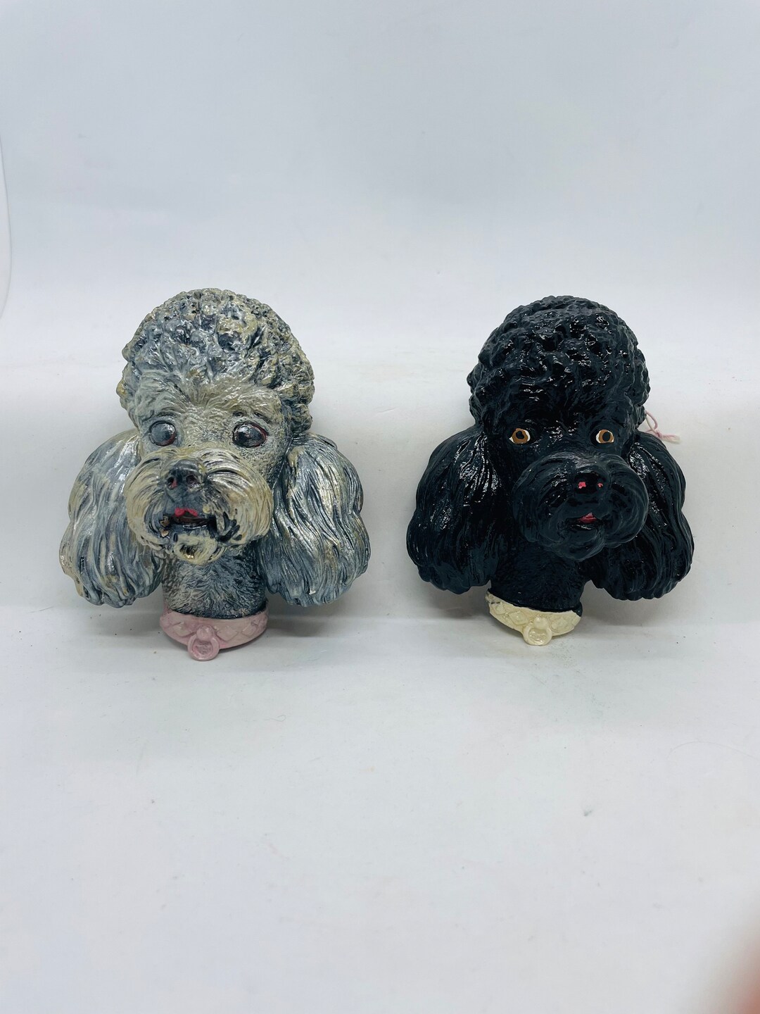 Bossons Chalkware Poodle Dog Heads, Set of 2, Made in England - Etsy