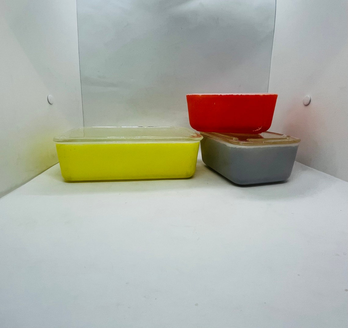 Mck 1940's REFRIGERATOR Food Savers Set of 3, Pre-date Pyrex - Etsy