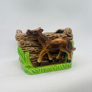SHAFFORD HORSE PLANTER, Hand Painted, Desk Accessory, Pony, Ceramic - Etsy