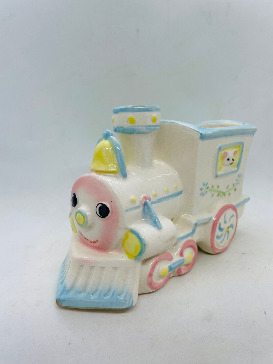 Shafford Baby Train Planter, With Teddy Bear, Made in Japan - Etsy