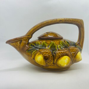 ACORN POTTERY Teapot, Mccoy-style, MCM Ceramic - Etsy