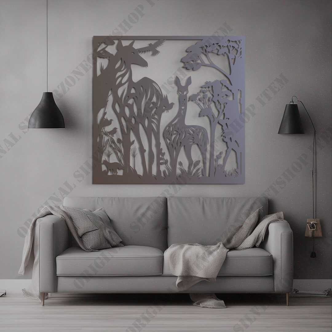 Modern Metal Wall Decor V9 DXF Digital Download DIY Metal - Etsy