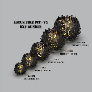 Open Lotus Fire Pit V5 DXF / DWG Bundle descarga de - Etsy México