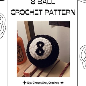 Crochet 8 Ball Pattern, Crochet Pattern, 8 Ball, Pattern Only, Eight ...
