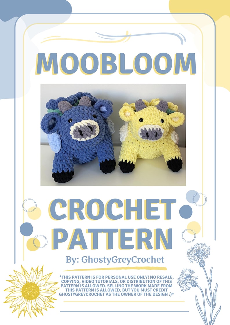 Moobloom & Mooshroom Crochet Patterns, Moobloom Crochet Pattern ...