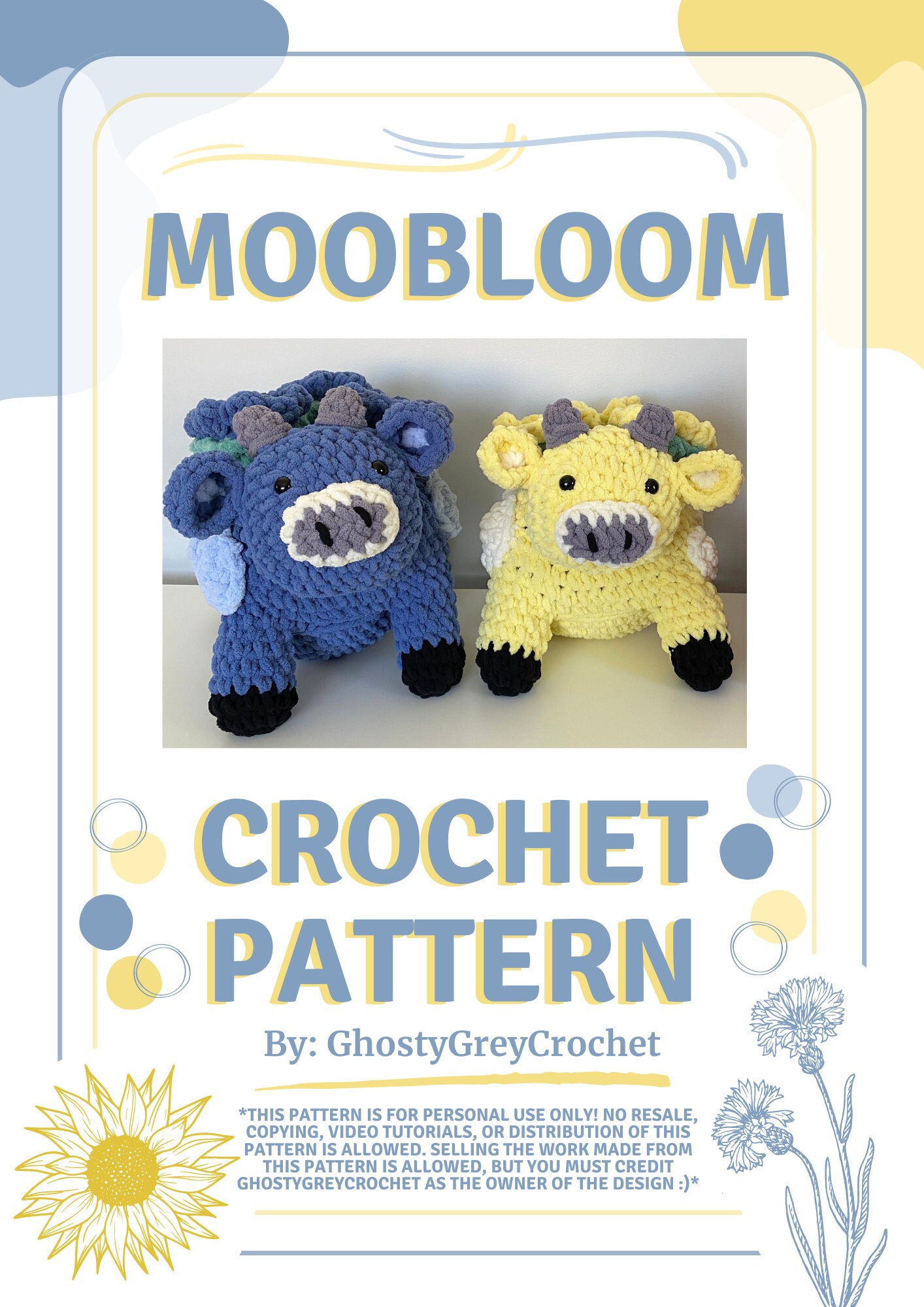Moobloom Crochet Pattern Crochet Moobloom Pattern Crochet - Etsy