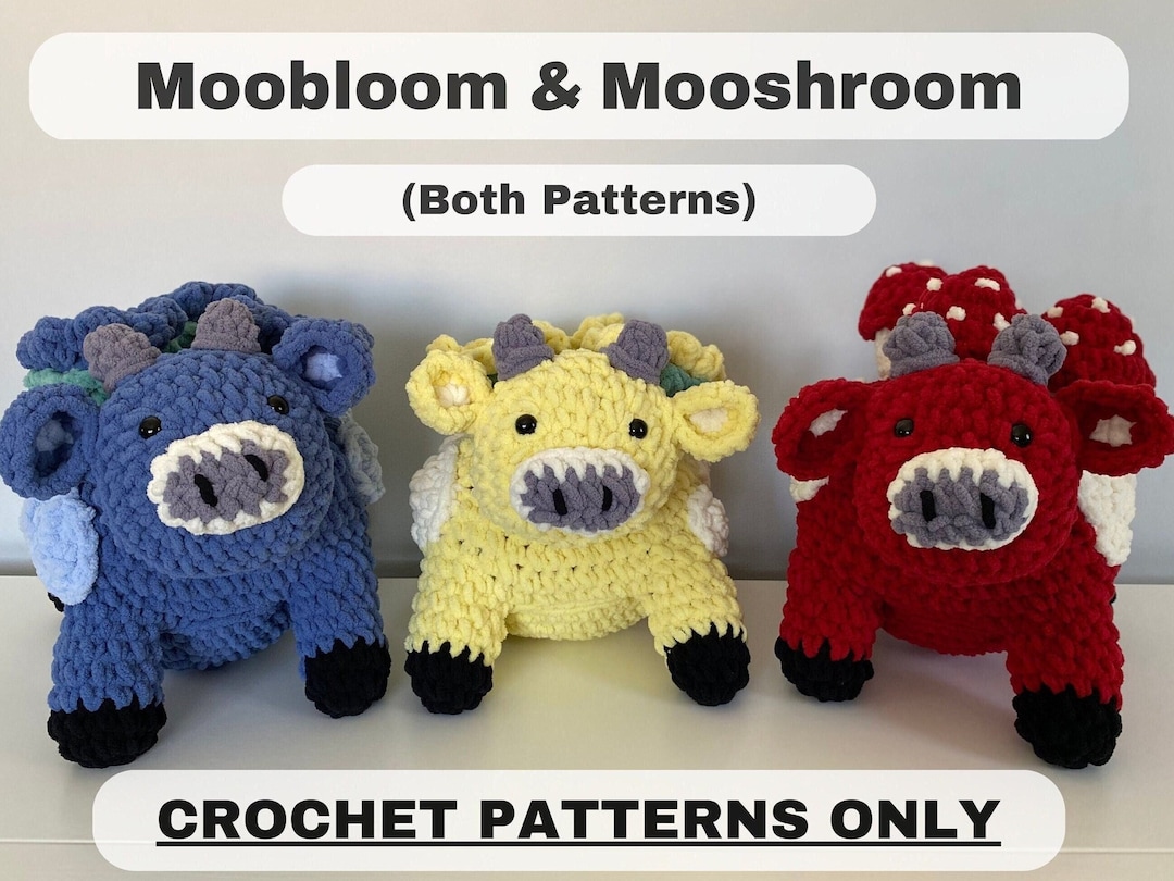 Moobloom & Mooshroom Crochet Patterns, Moobloom Crochet Pattern ...