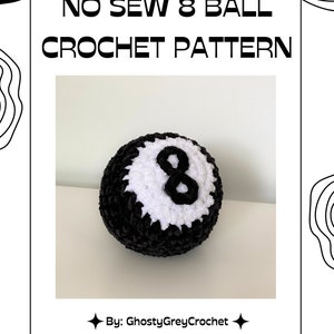 No Sew Crochet 8 Ball Pattern, No Sew Crochet Pattern, 8 Ball, Pattern ...