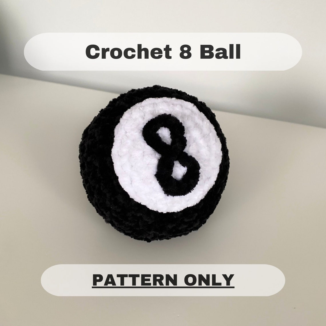 Crochet 8 Ball Pattern, Crochet Pattern, 8 Ball, Pattern Only, Eight ...