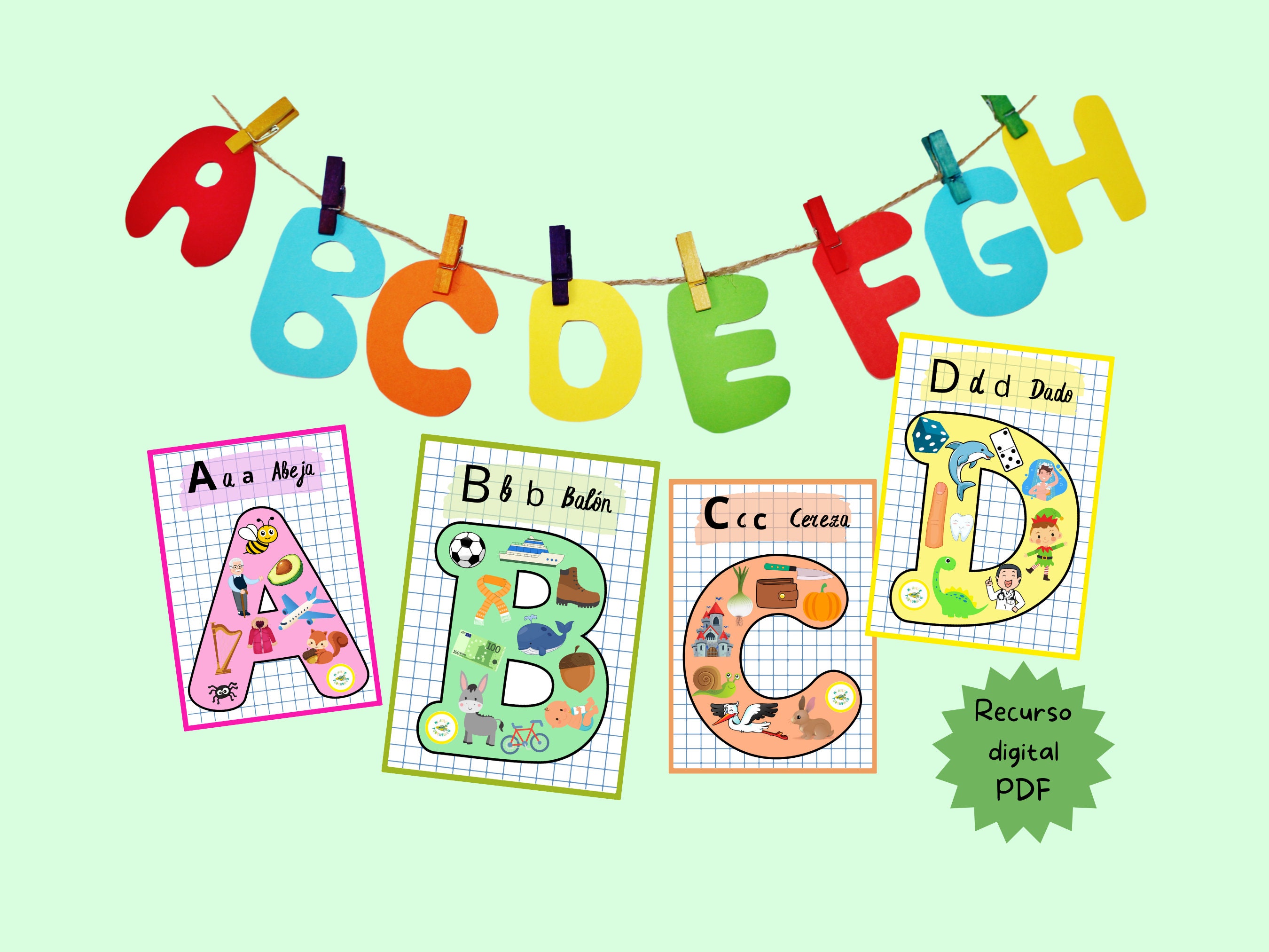 Carteles Abecedario, School Alphabet, Material Descargable ...