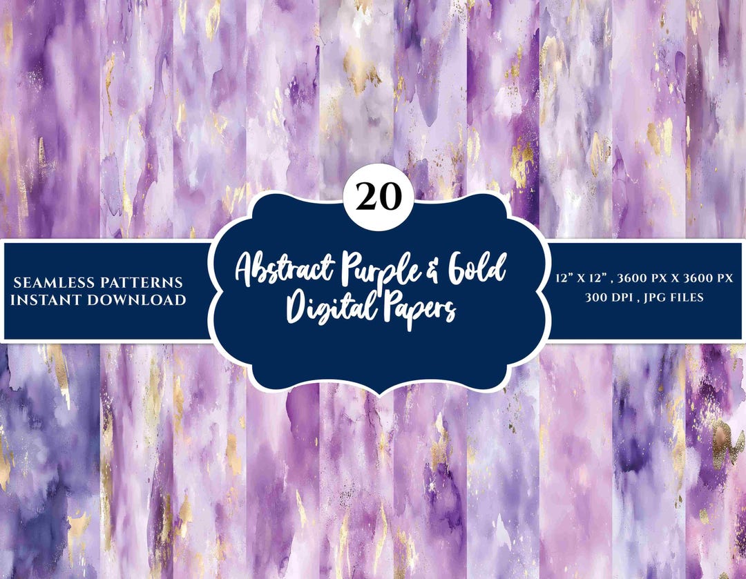 Watercolor Purple Background Digital Paper , Watercolor Seamless ...