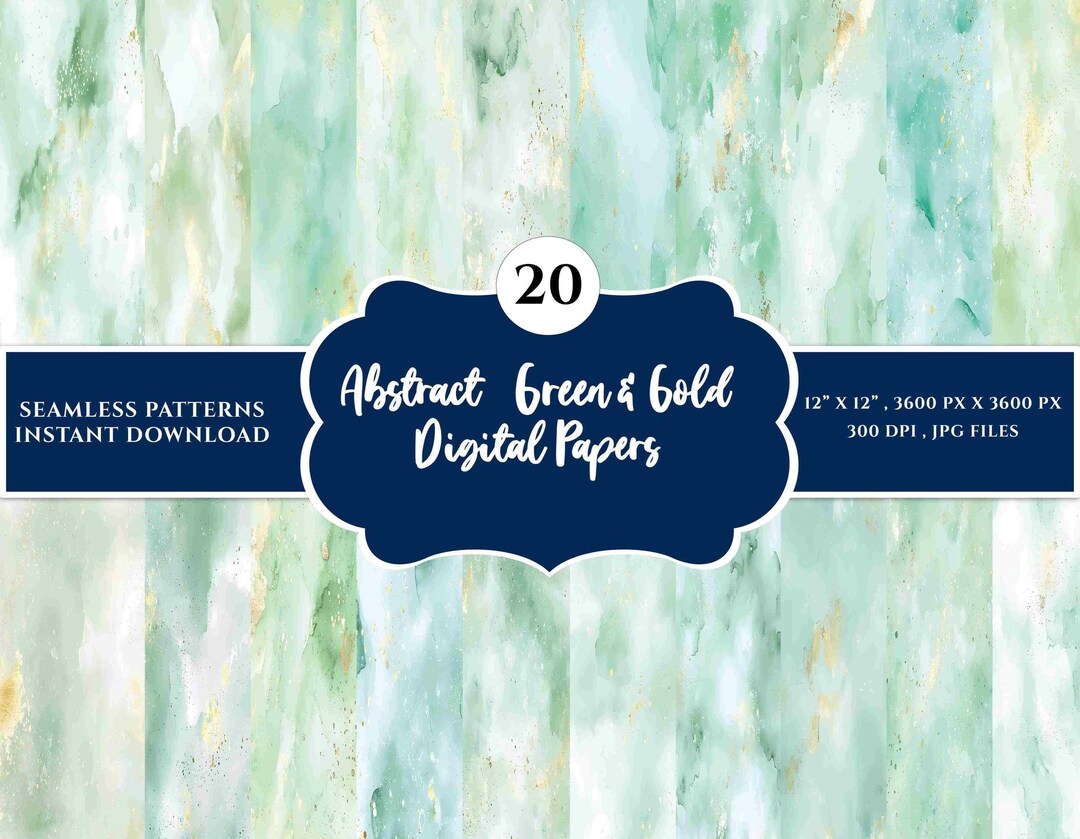 Watercolor Green Background Digital Paper , Digital Watercolor ...