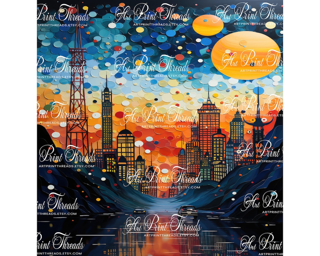 Stylish Cityscape Décor Urban Chic Wall Artvivid Decorative - Etsy