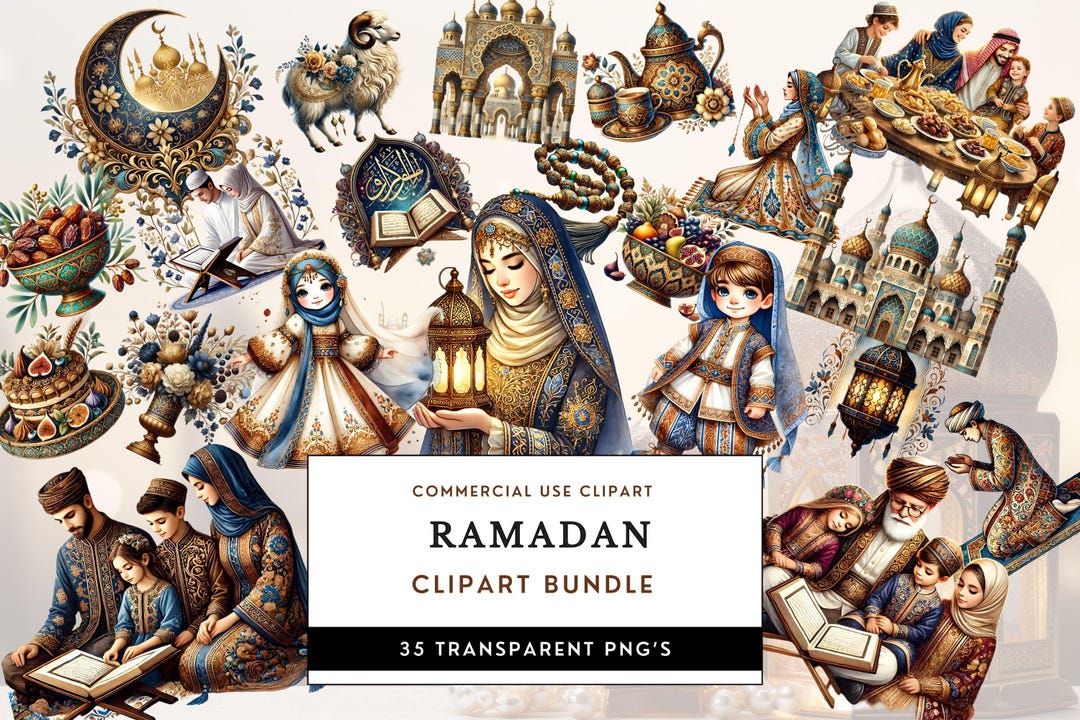 Ramadan Clipart Bundle , Islamic Digital Art , Sublimation Art ...
