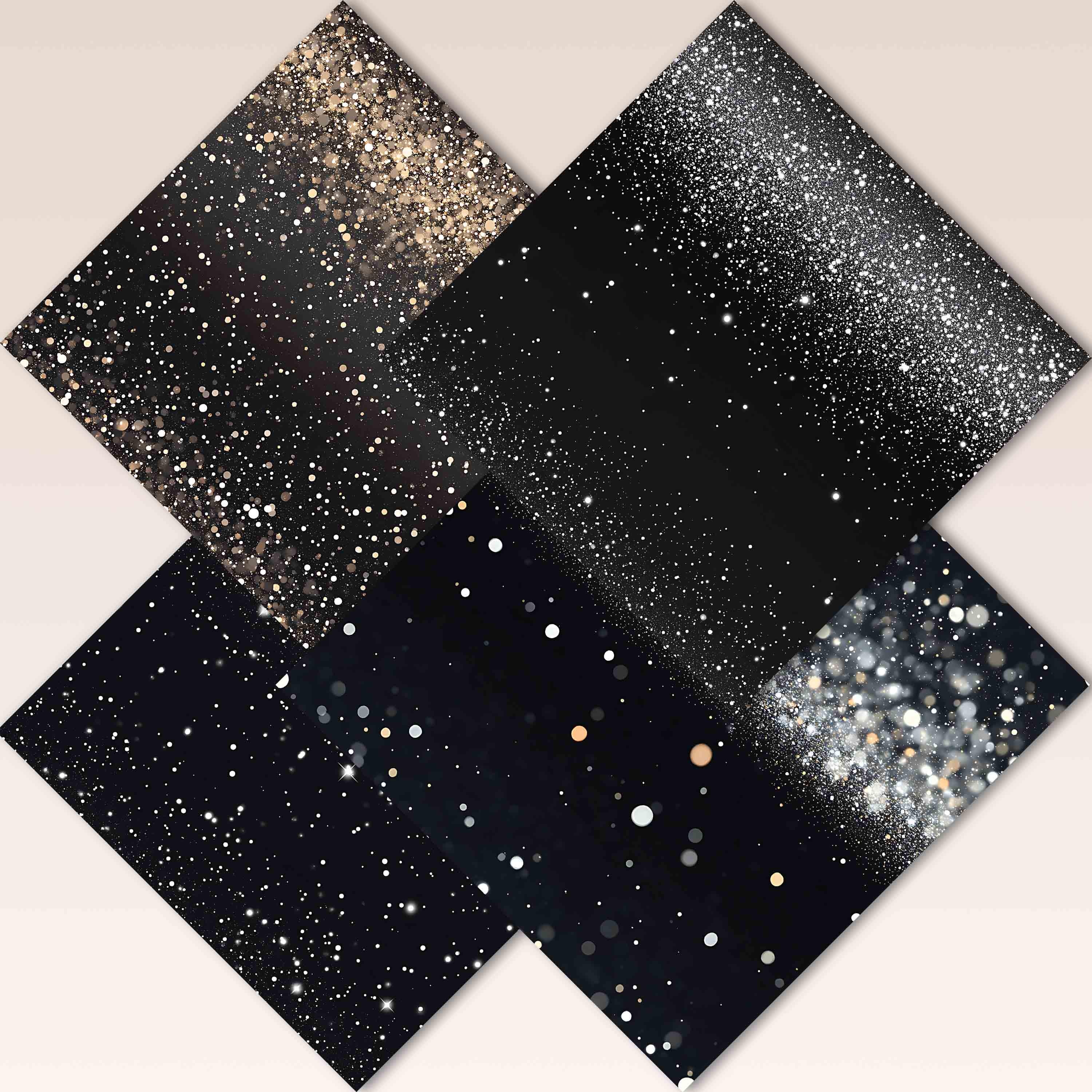 Black Glitter Background: Seamless Digital Paper for Commercial Use ...