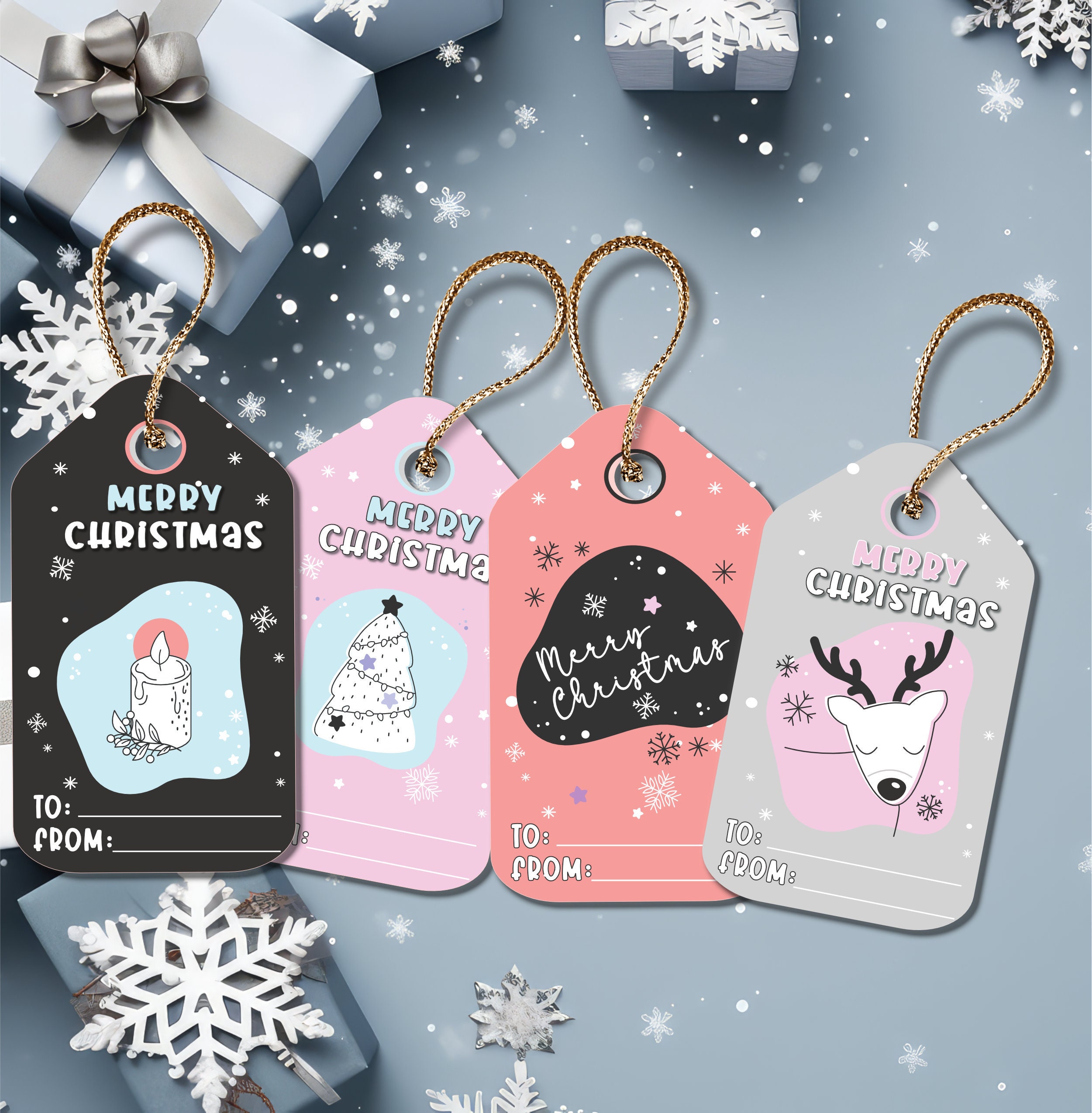 Printable Christmas Gift Tags Holiday Gift Tags Christmas - Etsy