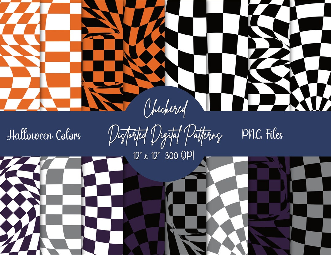 Distorted Checkered Pattern Background , Geometric Digital Wallpaper in ...