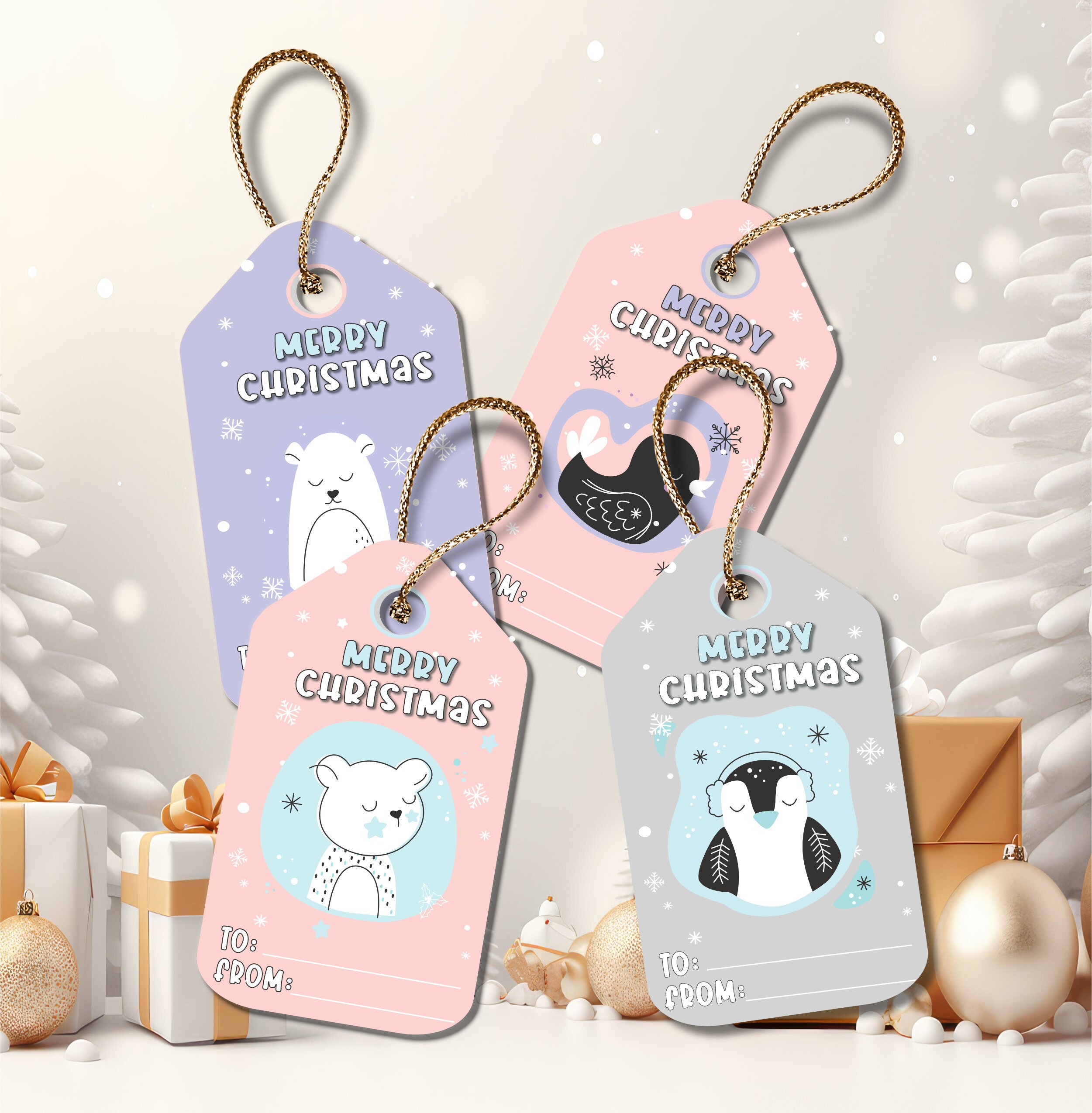 Printable Christmas Gift Tags Holiday Gift Tags Christmas - Etsy