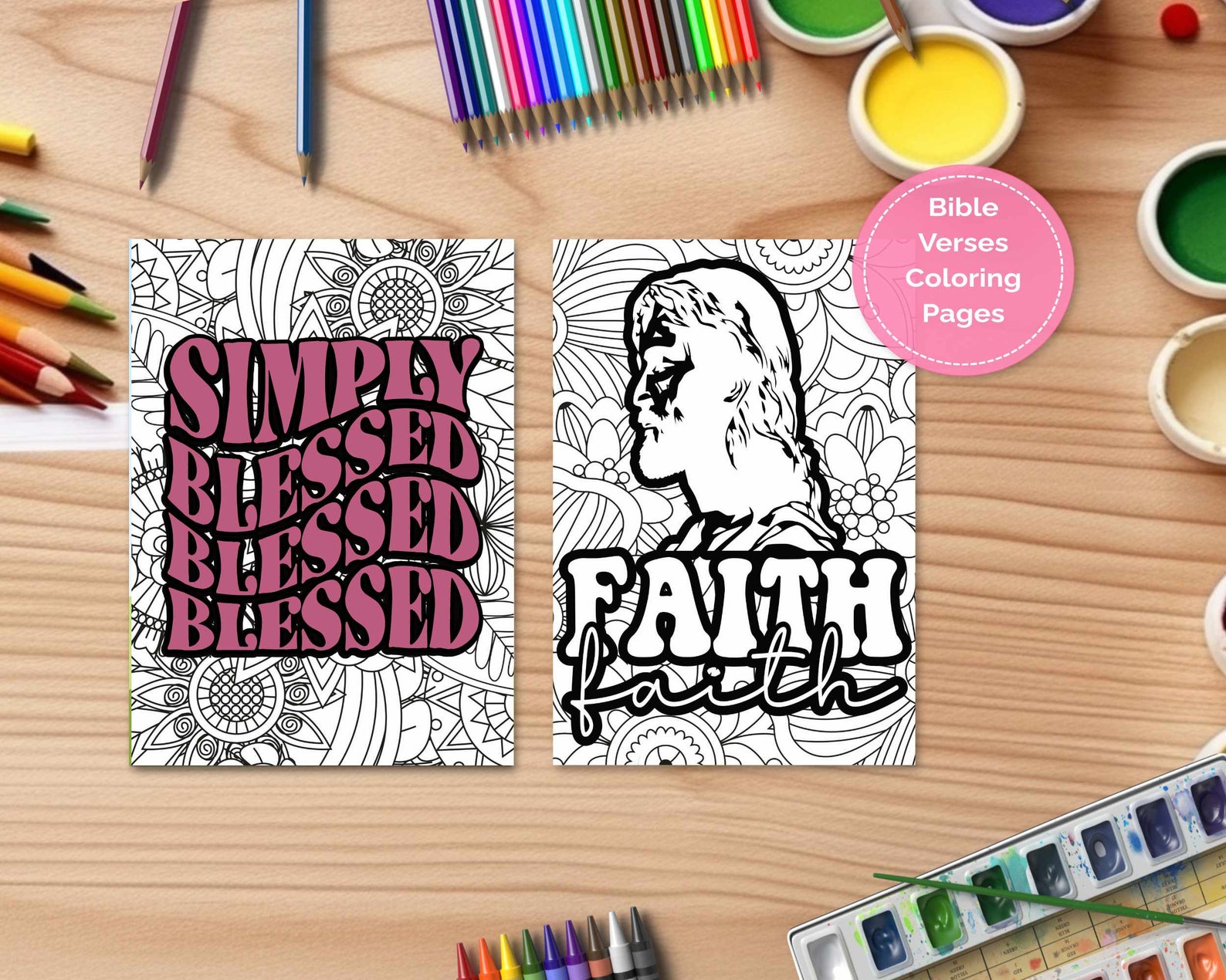 Christian Coloring Pages, Flower Coloring Sheets With Quotes, Bible ...