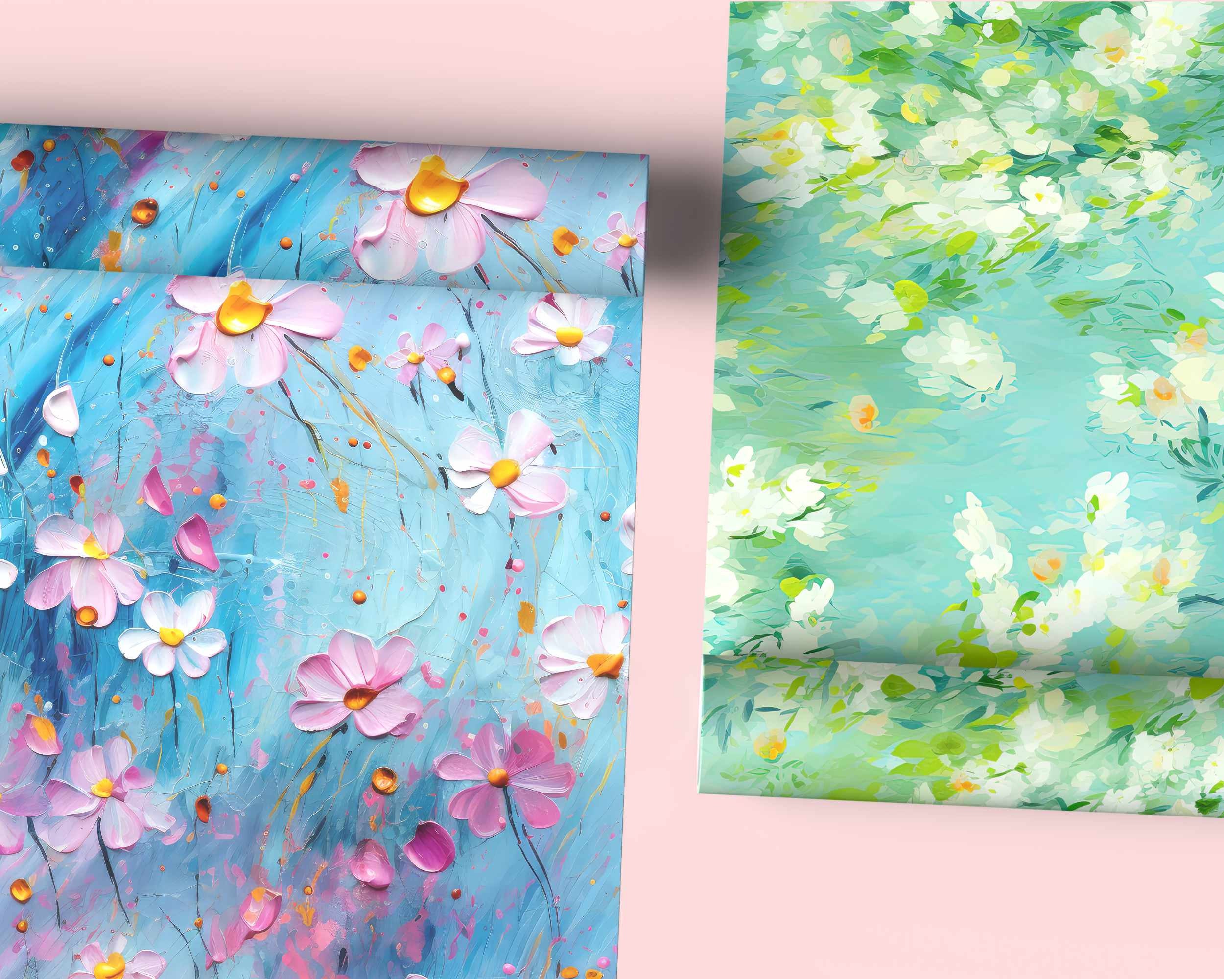 Claude Monet Inspired Art Prints , Floral Digital Paper, Art Poster ...