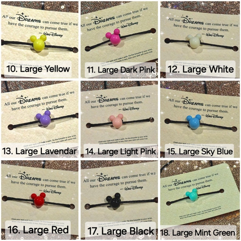 Walt Disney World Mickey Mouse Charm Wish Bracelet pixie Dust Gifts ...