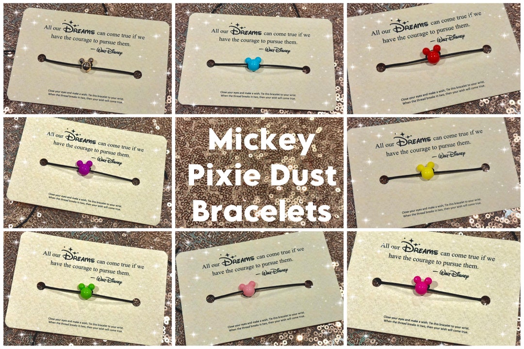 Walt Disney World Mickey Mouse Charm Wish Bracelet (party Favors/pixie ...