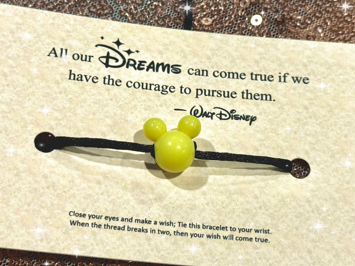 Walt Disney World Mickey Mouse Charm Wish Bracelet pixie Dust Gifts - Etsy