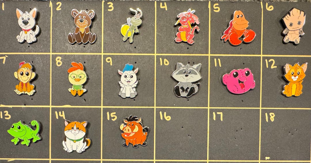 Authentic Disney Pins Pixie Plush Series Bolt/morph/abu/mochi - Etsy