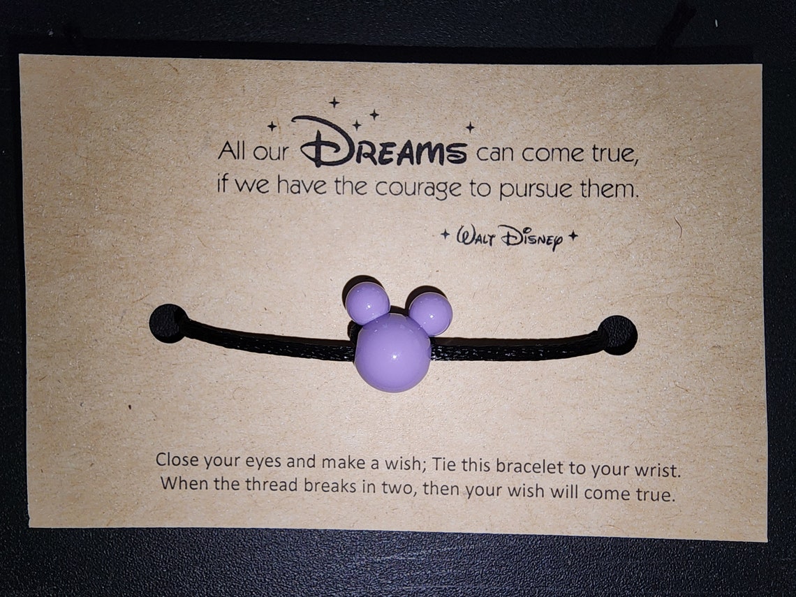 Walt Disney World Mickey Mouse Charm Wish Bracelet pixie Dust - Etsy
