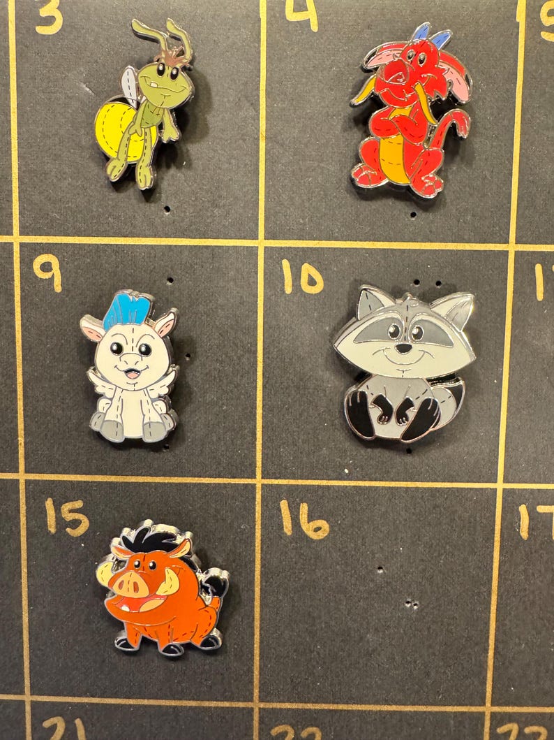 Authentic Disney Pins Pixie Plush Series Bolt/morph/abu/mochi - Etsy