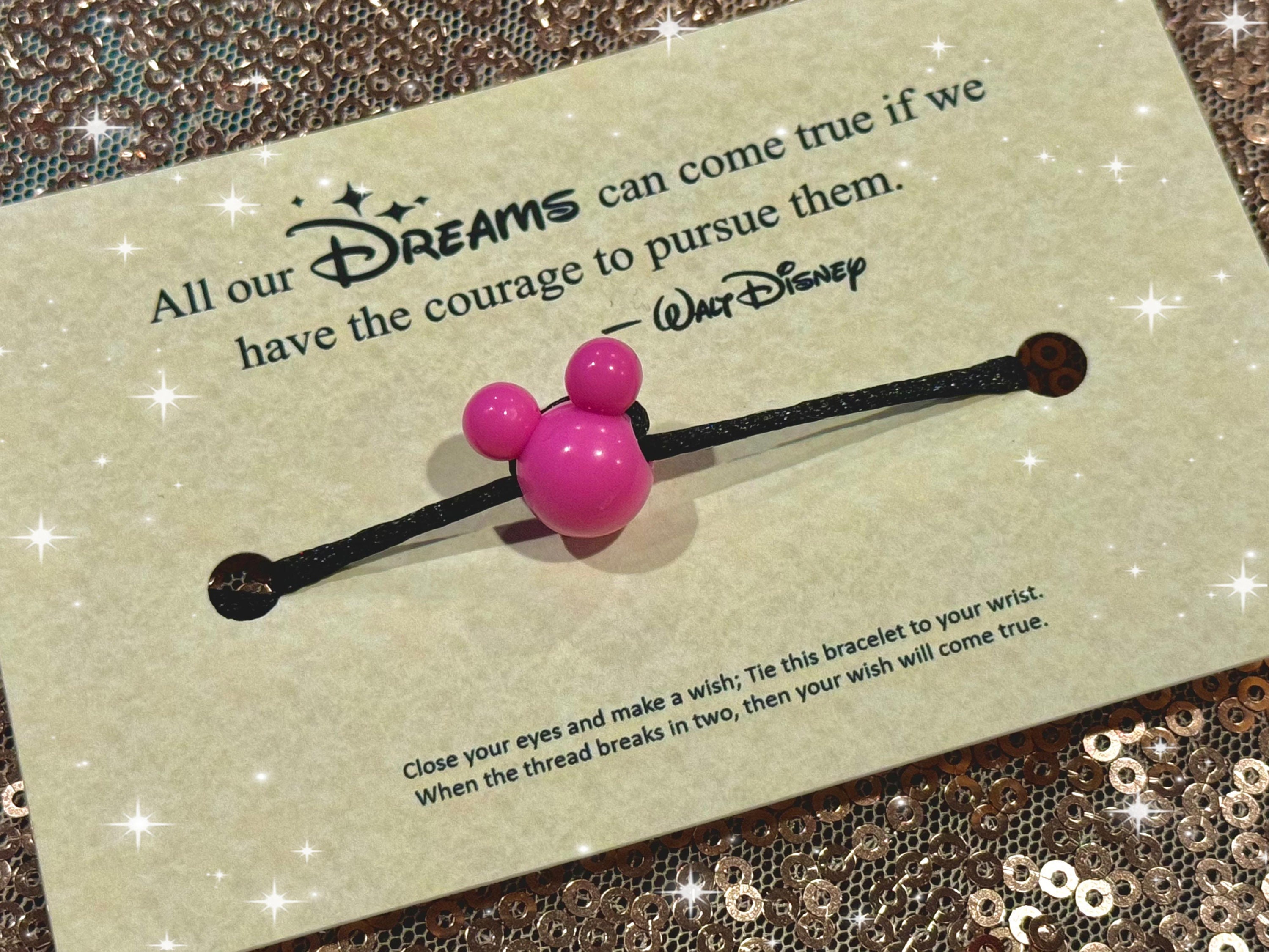 Walt Disney World Mickey Mouse Charm Wish Bracelet pixie Dust Gifts - Etsy