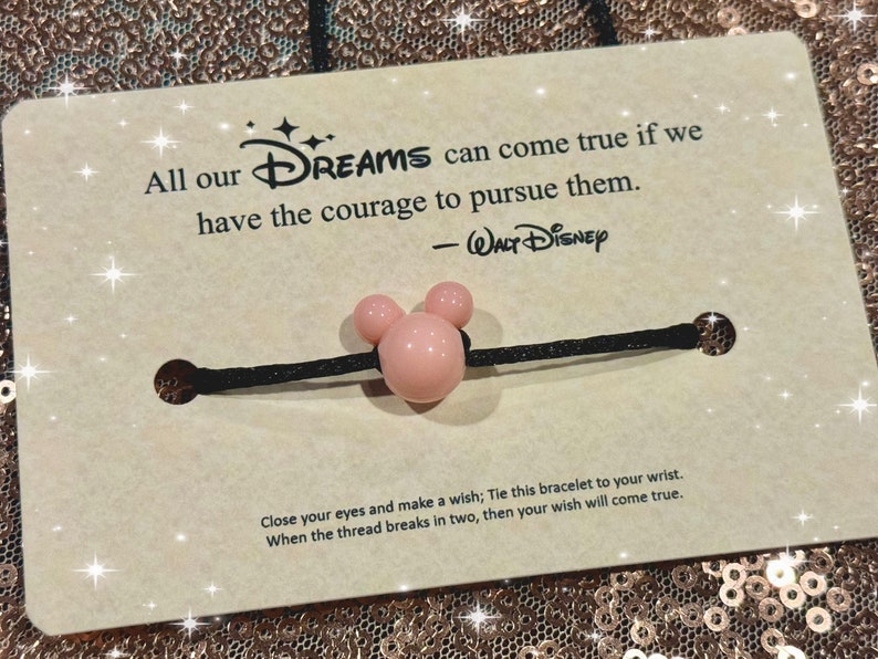 Walt Disney World Mickey Mouse Charm Wish Bracelet pixie Dust Gifts - Etsy