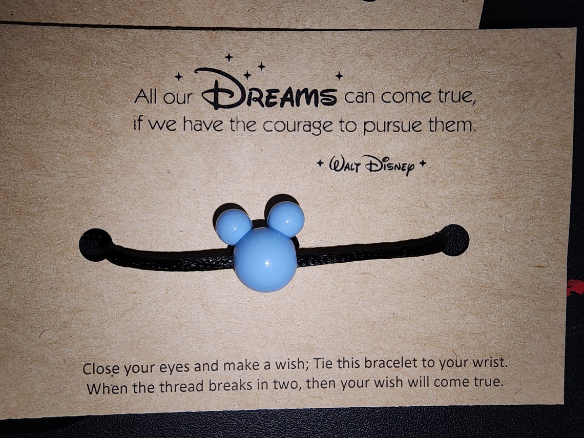 Walt Disney World Mickey Mouse Charm Wish Bracelet pixie Dust - Etsy