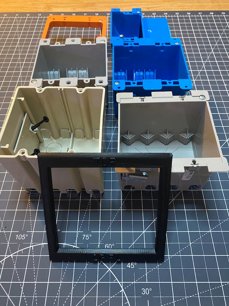 Precision Electrician's Cut-in Box Template Collection: 1-4 Gang, Round ...