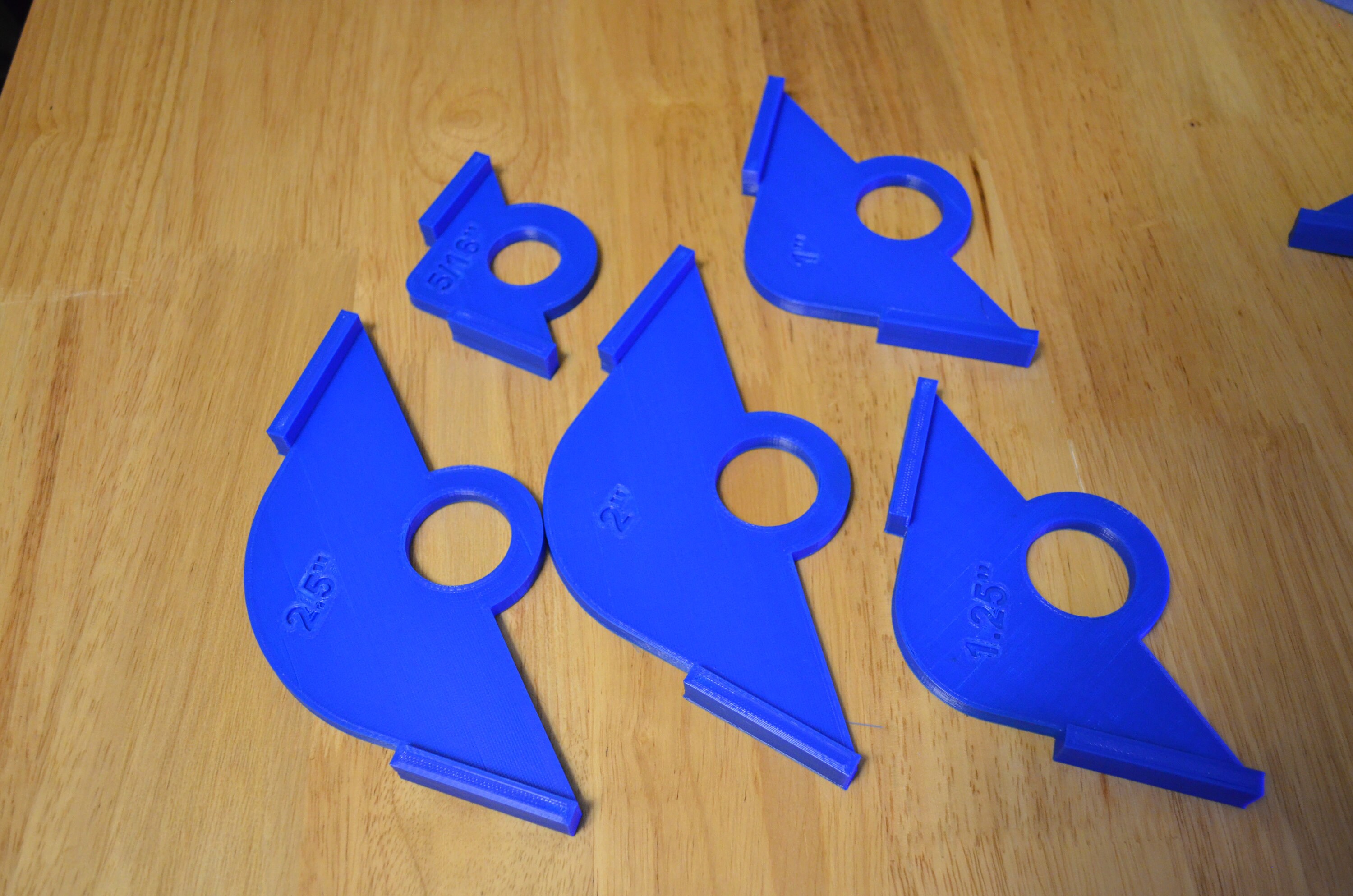 Precision 3D Printed ABS Router Templates: Various Radii for Perfect ...