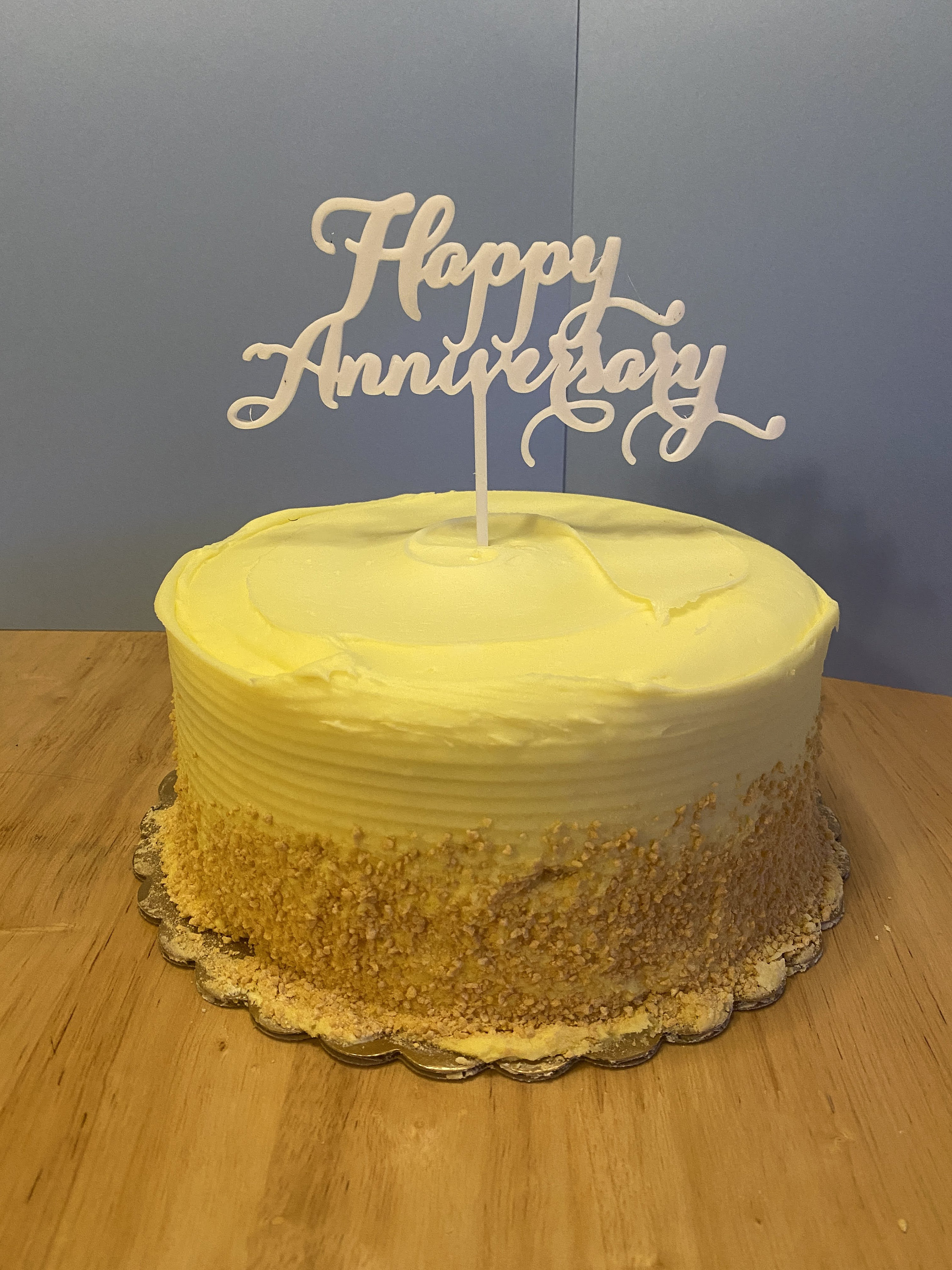 Custom 3D Printed 'happy Anniversary' Cake Topper - Etsy