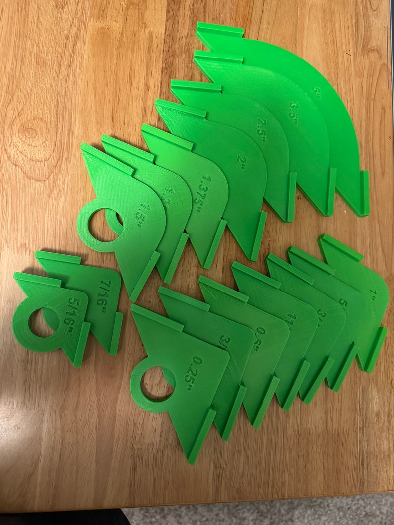 Precision 3D Printed ABS Router Templates: Various Radii for Perfect ...