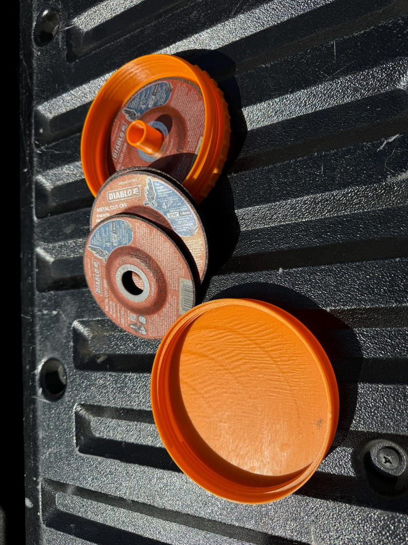 Durable 3D Printed ABS Grinding Disk Storage Containers - 4.5" 5” Sizes ...