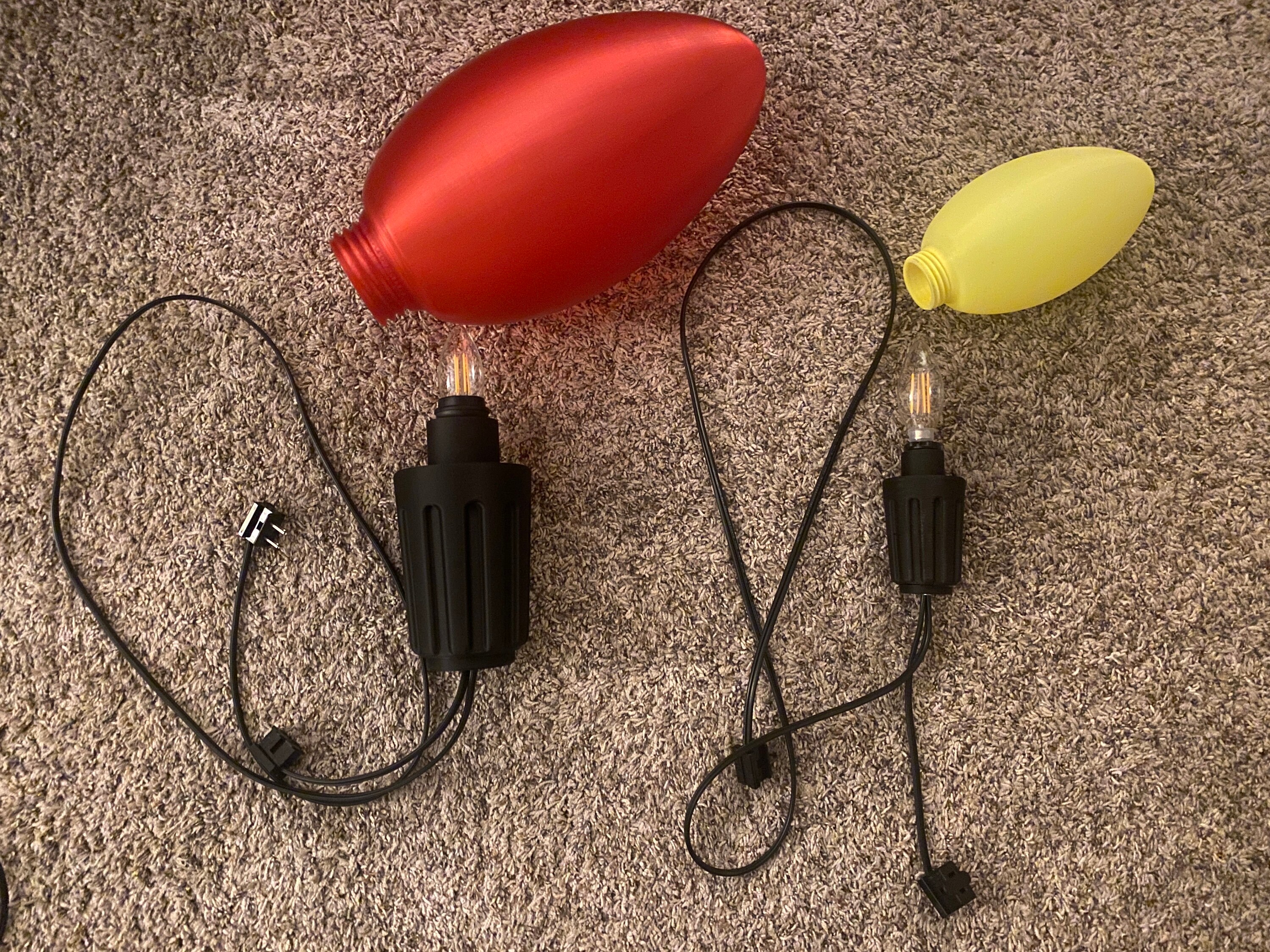 3D Printed Large Christmas Light Bulb Decoration With 120V LED Festive ...